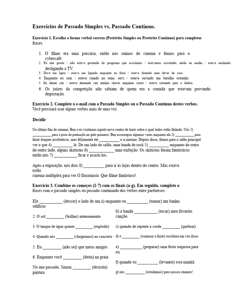 Starlight 7. Módulo 2. Gramática: Passado Simples Vs Passado Contínuo 1 | PDF | Linguística