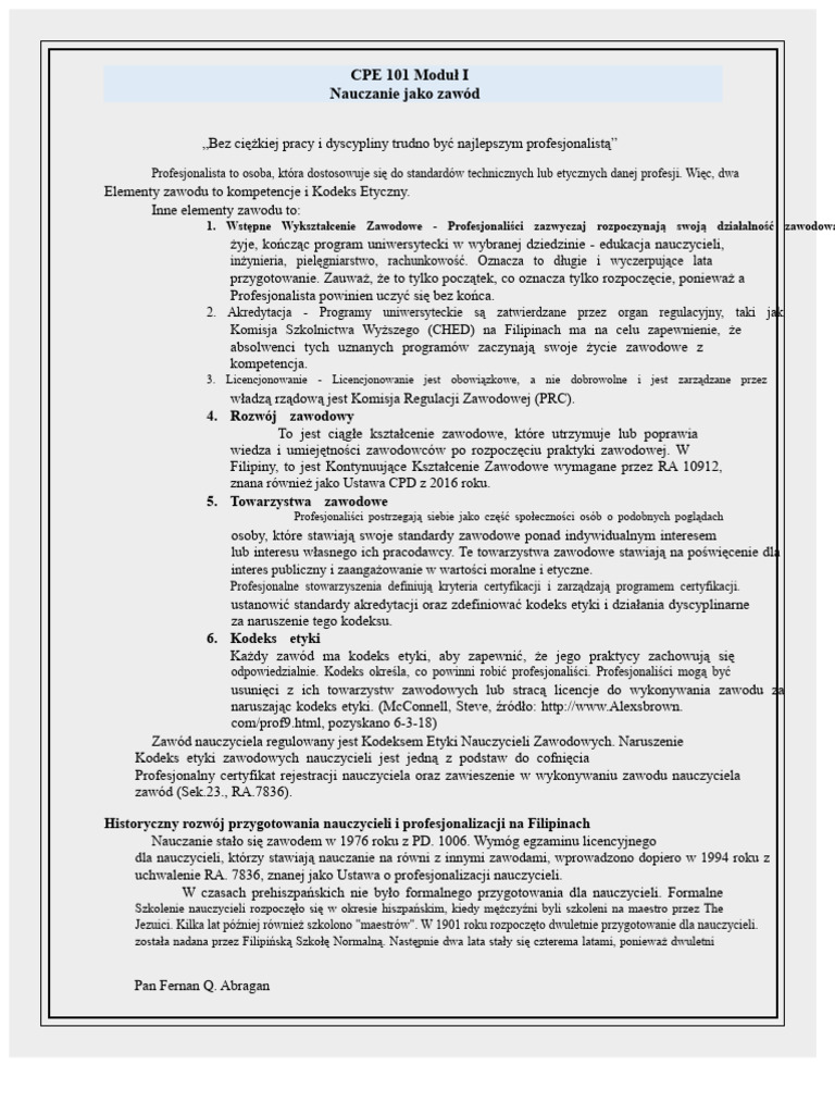 Cpe 101 Moduły 1 Oraz 2 | PDF