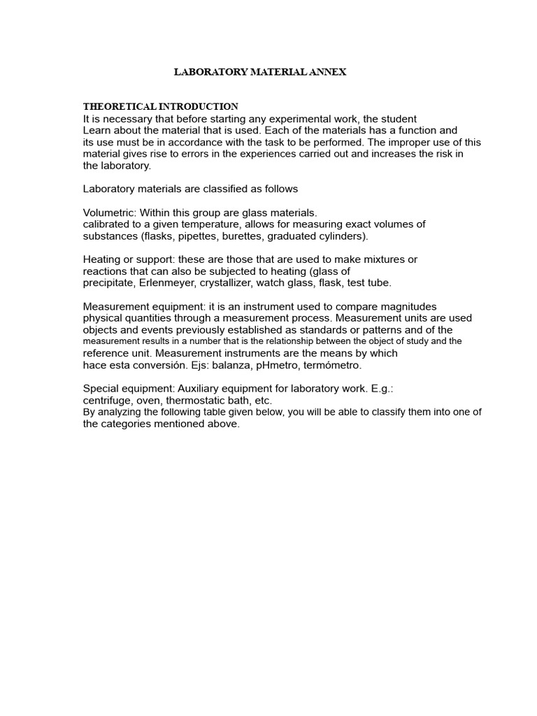Laboratory Material Annex | PDF | Weighing Scale