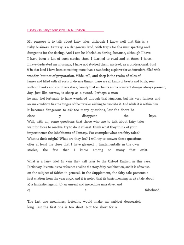 Exploring the Nature of Fairy Tales | PDF | Fairies | Fairy Tales