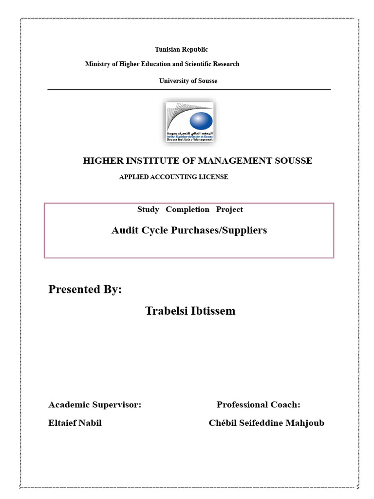 Internship Report Ibtissem | PDF | Value Added Tax | Internal Control