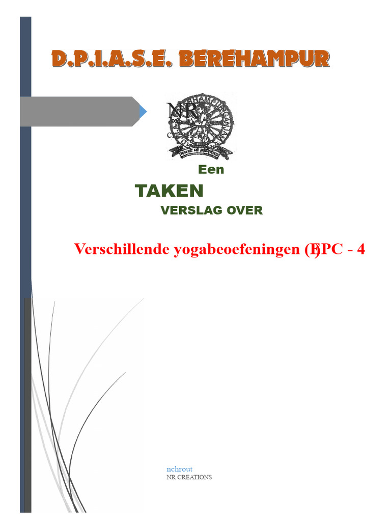 Een Rapport Opstellen Over Verschillende Yogabeoefeningen PDF | PDF