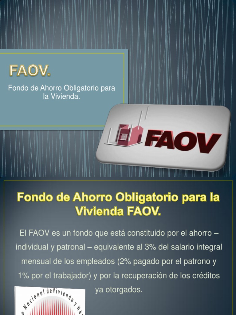 FAOV | PDF | Ahorro | Venezuela