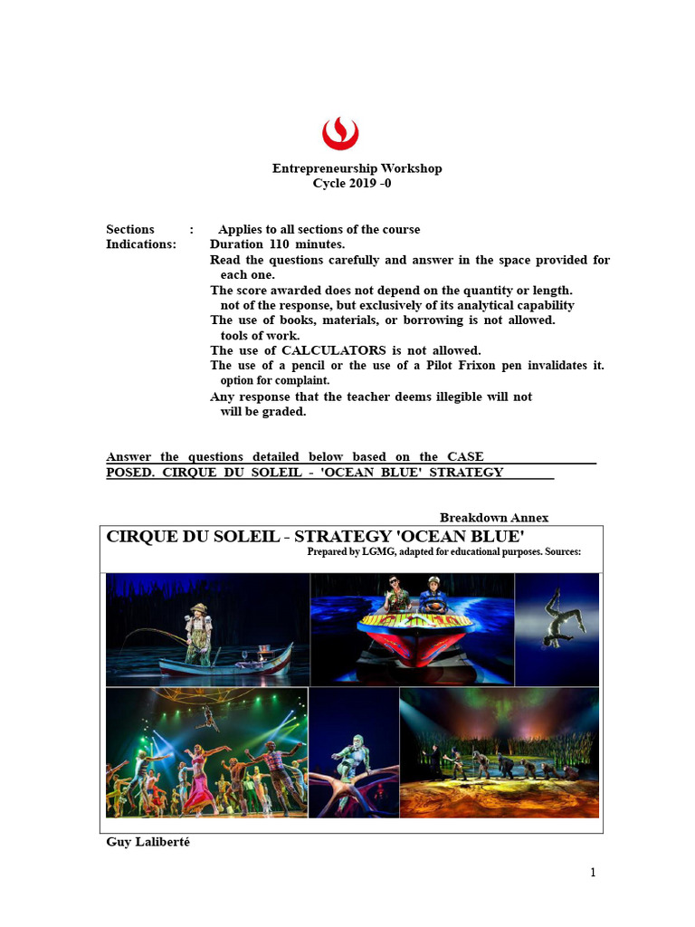 Case Cirque Du Soleil - Week 3 - With Solution | PDF