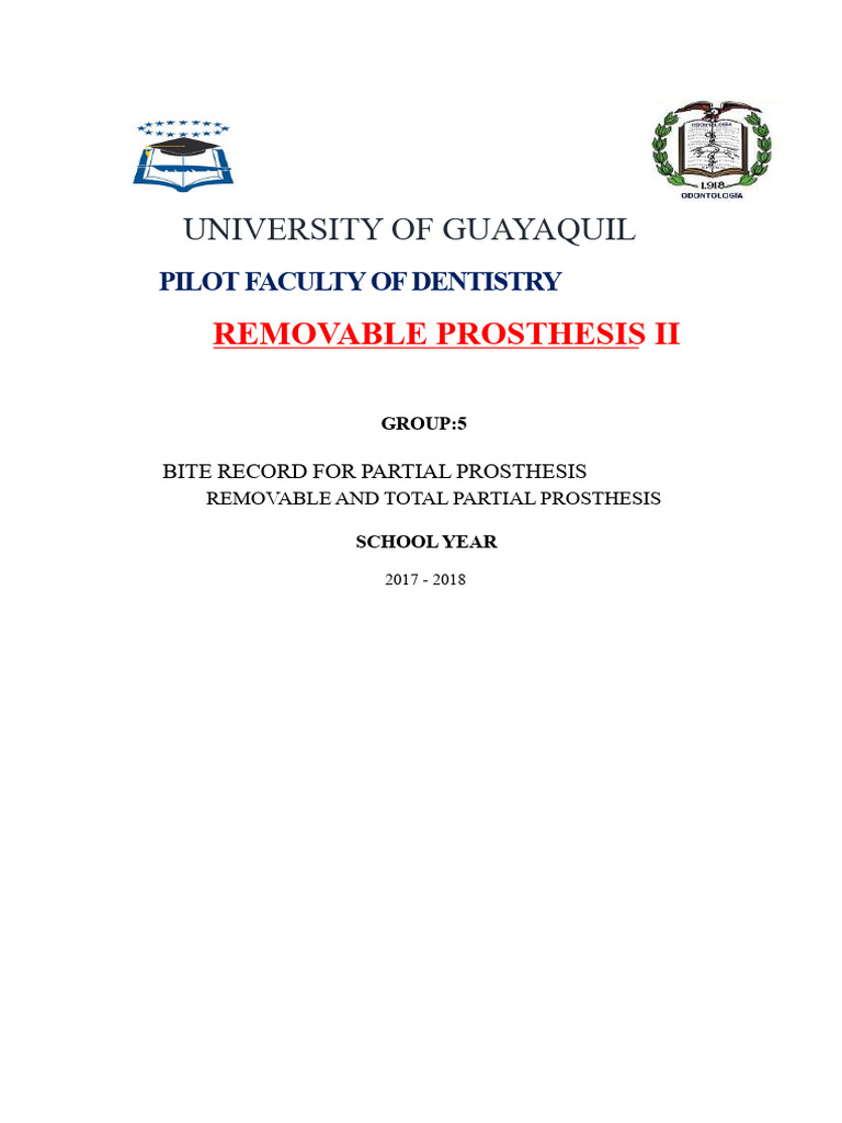 Bite Registration For Removable Partial Denture and Total Removable ...