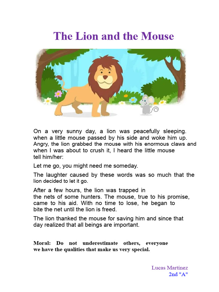 The Lion and The Mouse | PDF