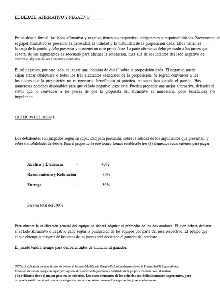 El Debate | PDF | Argumento | Falacia