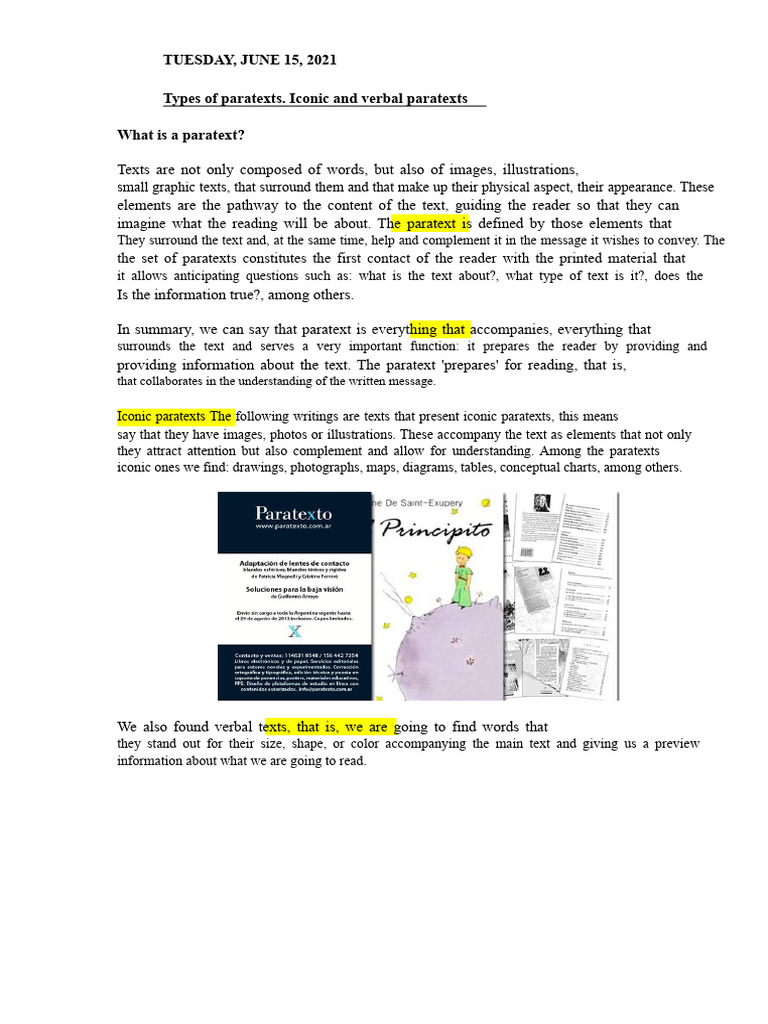 Understanding Paratext Types | PDF | Books | Human Communication