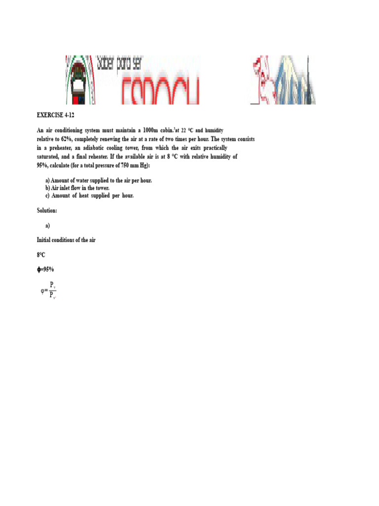 Humidification Exercises | PDF | Humidity | Evaporation