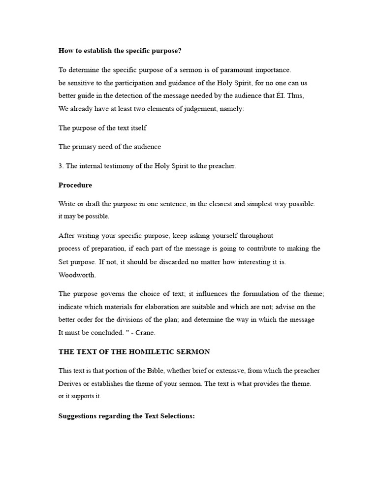How To Establish The Specific Purpose | PDF | Semantics | Word