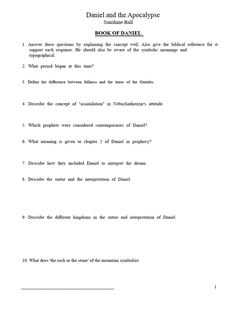 Daniel and Revelation | PDF | Book Of Daniel | Daniel (Biblical Figure)