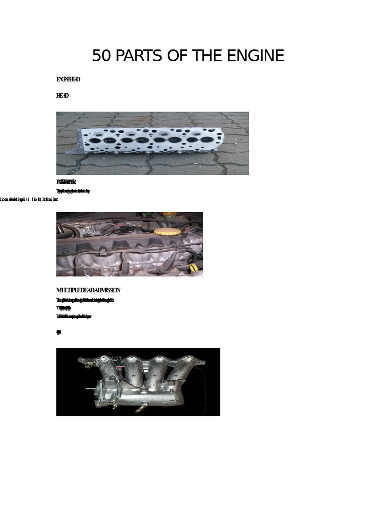 Essential Engine Parts Explained | PDF | Engine Technology | Internal ...