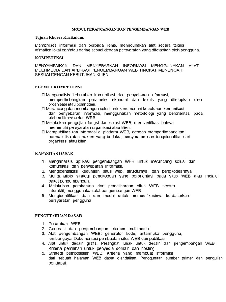 Modul Desain dan Pengembangan Web | PDF