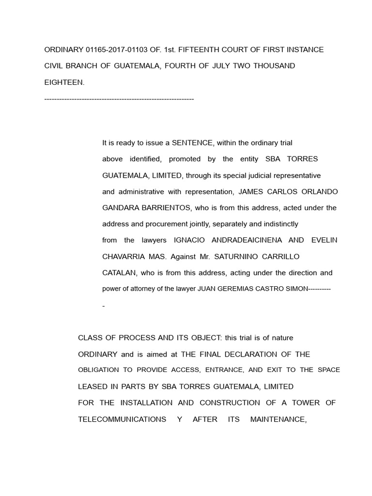 Access Dispute for Telecom Tower Lease | PDF | Damages | Property