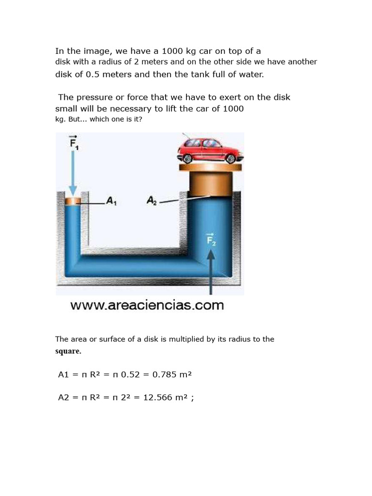 Exercises On Pascal's Principle | PDF