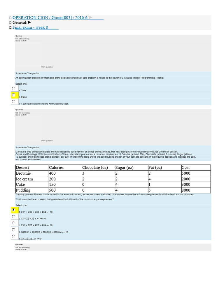 Final Exam Operations Research | PDF | Mathematical Optimization ...