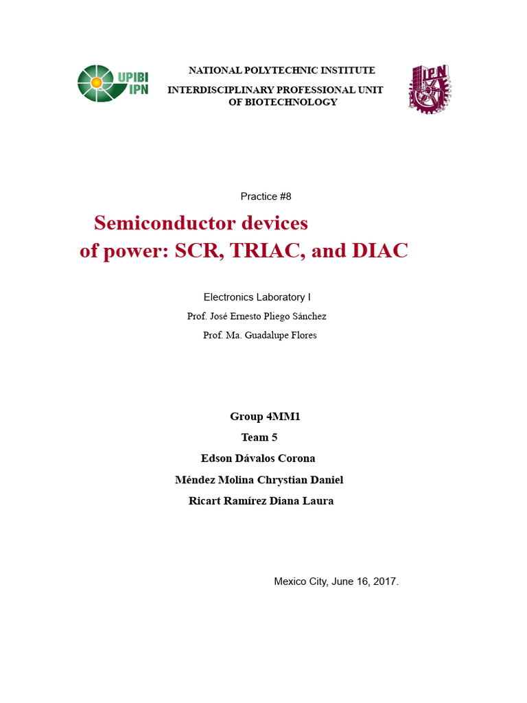 Power Semiconductor Devices: SCR, TRIAC, DIAC | PDF | Bipolar Junction Transistor | Field Effect ...