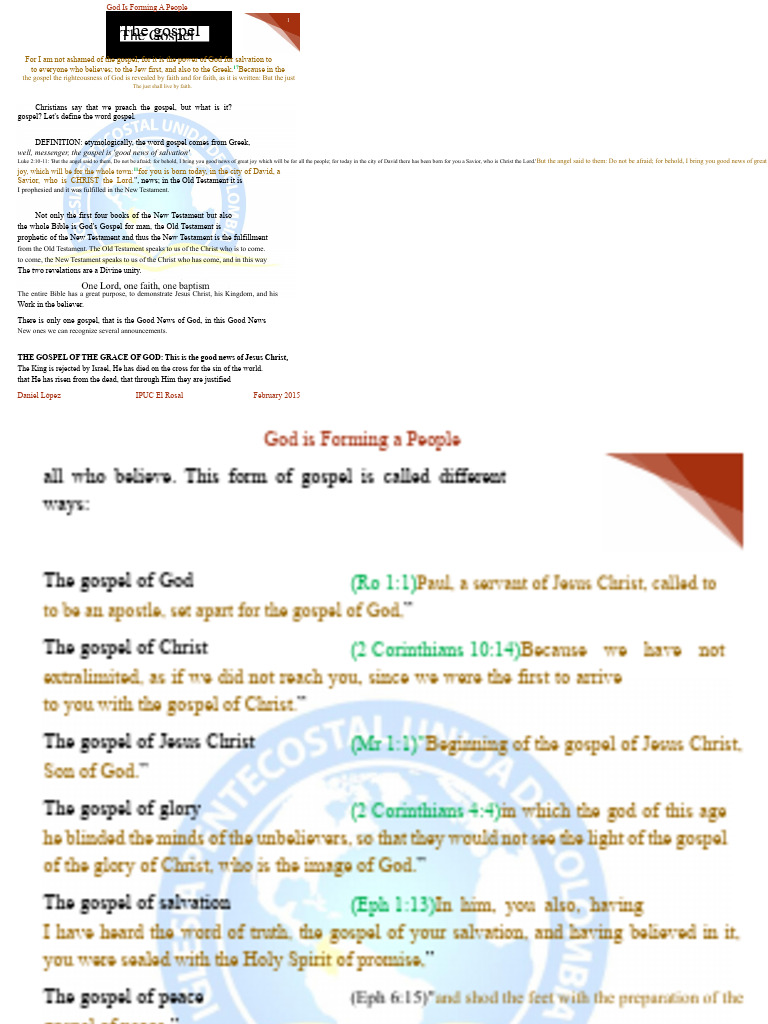 Understanding the Gospel of Salvation | PDF | The Gospel | Jesus