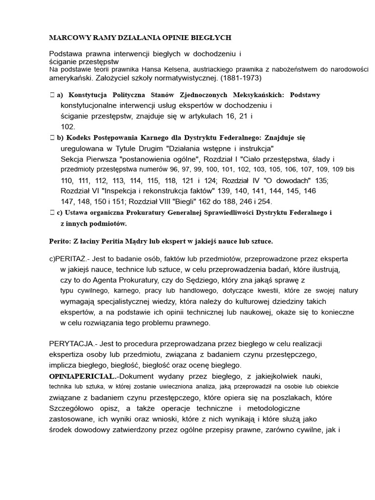 Ramowy Akt Prawny Dotyczący Działania Biegłych | PDF