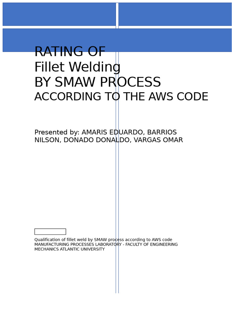 Fillet Weld Qualification by SMAW AWS | PDF | Welding | Construction