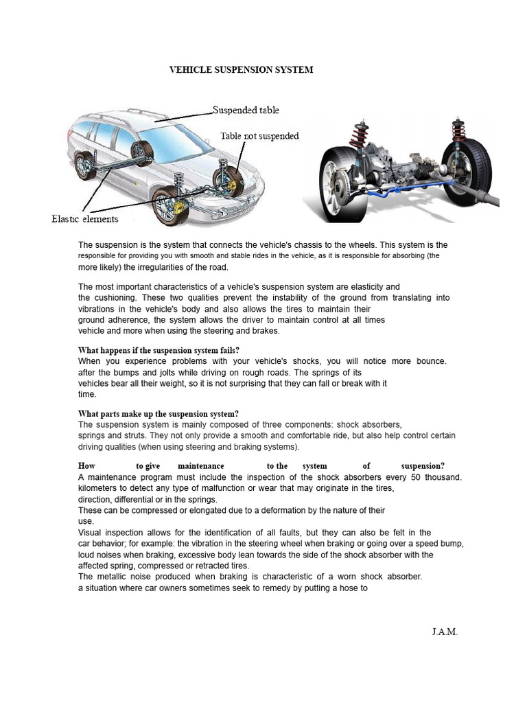 Vehicle Suspension System Overview | PDF | Transportation Engineering ...