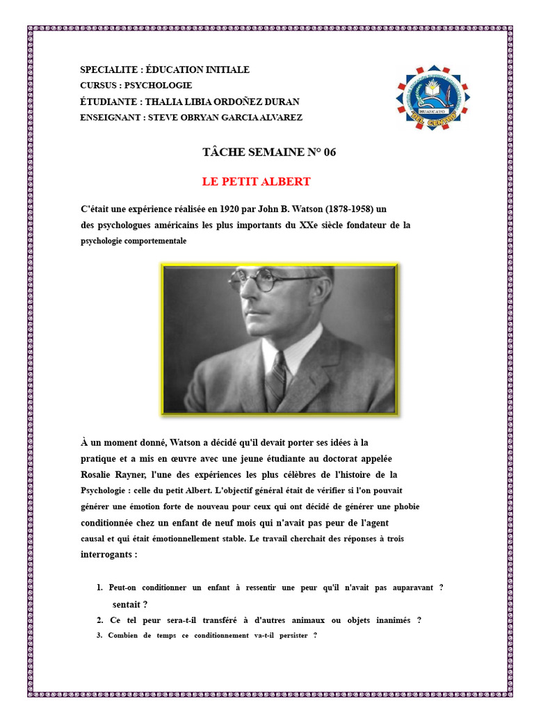 Petit Albert PDF | PDF | Psychologie | Peur