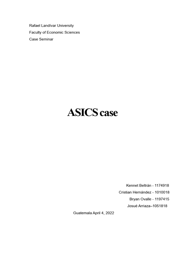 ASICS Marketing Strategy Analysis | PDF | Marketing | Market (Economics)