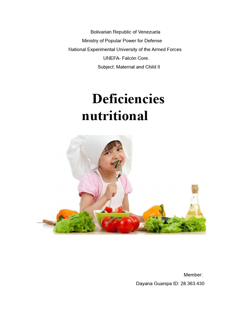 Nutritional Deficiencies | PDF | Malnutrition | Nutrition