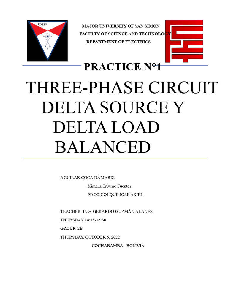 Three-Phase Delta Circuit Analysis | PDF | Resistor | Inductance