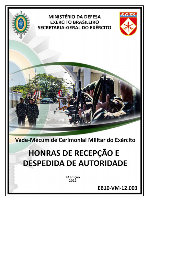 Army Ceremonial Handbook: Reception & Farewell | PDF | Commander ...