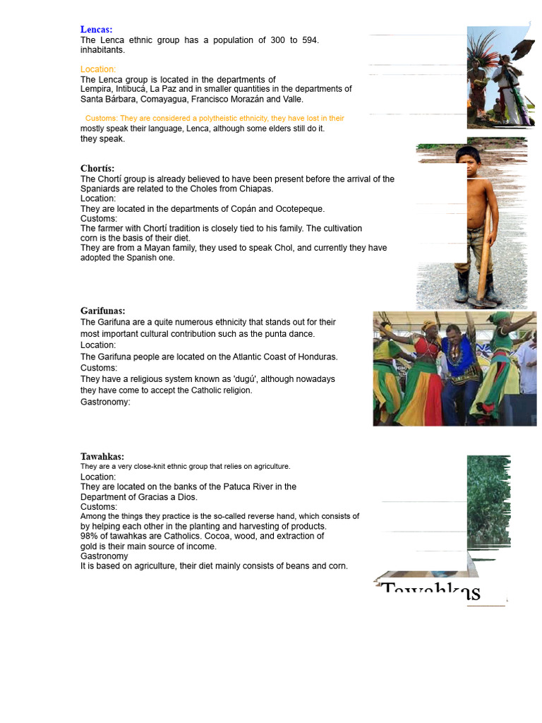 Ethnic Groups of Honduras | PDF | Honduras | Indigenous Peoples Of The Americas