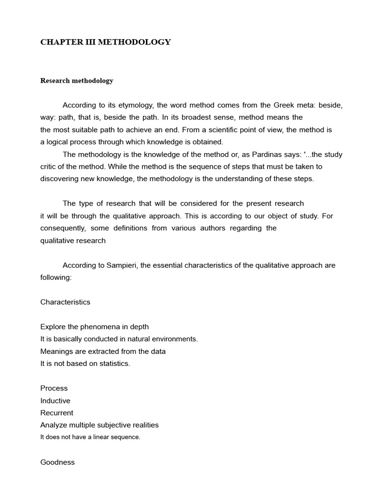 Bullying Methodology Chapter III | PDF | Methodology | Qualitative Research