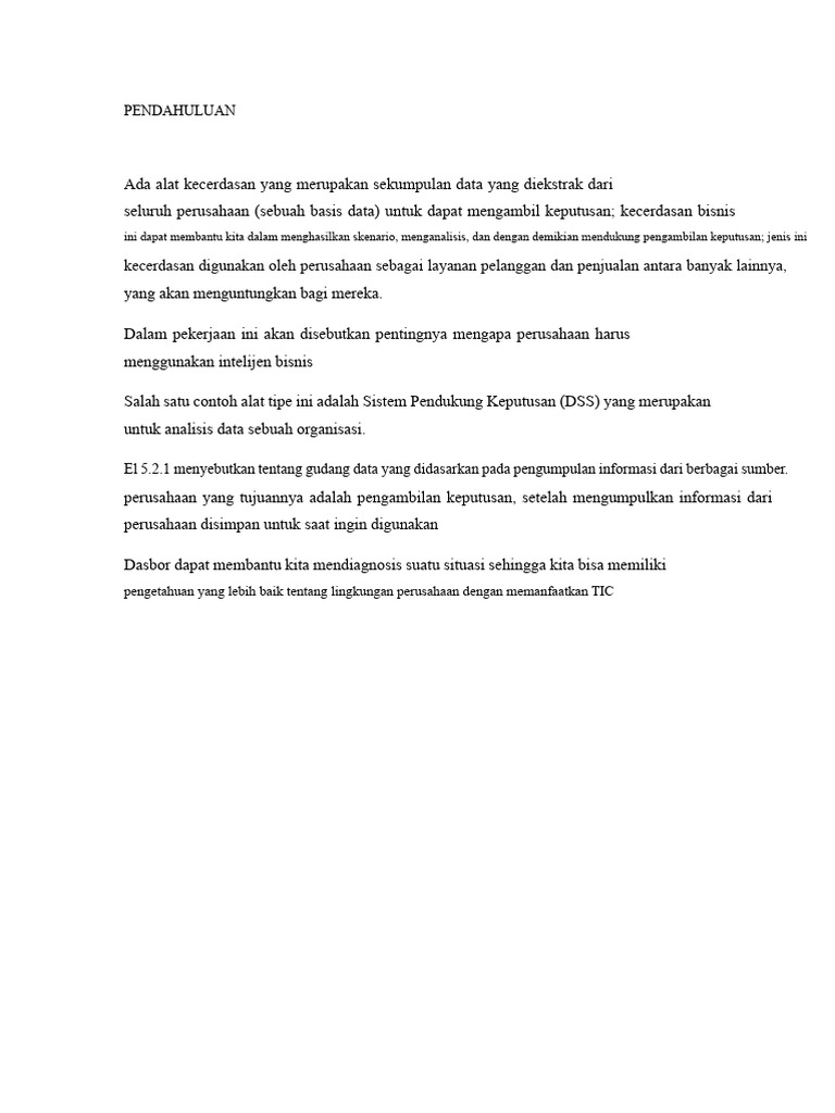 Esai Kecerdasan Bisnis | PDF