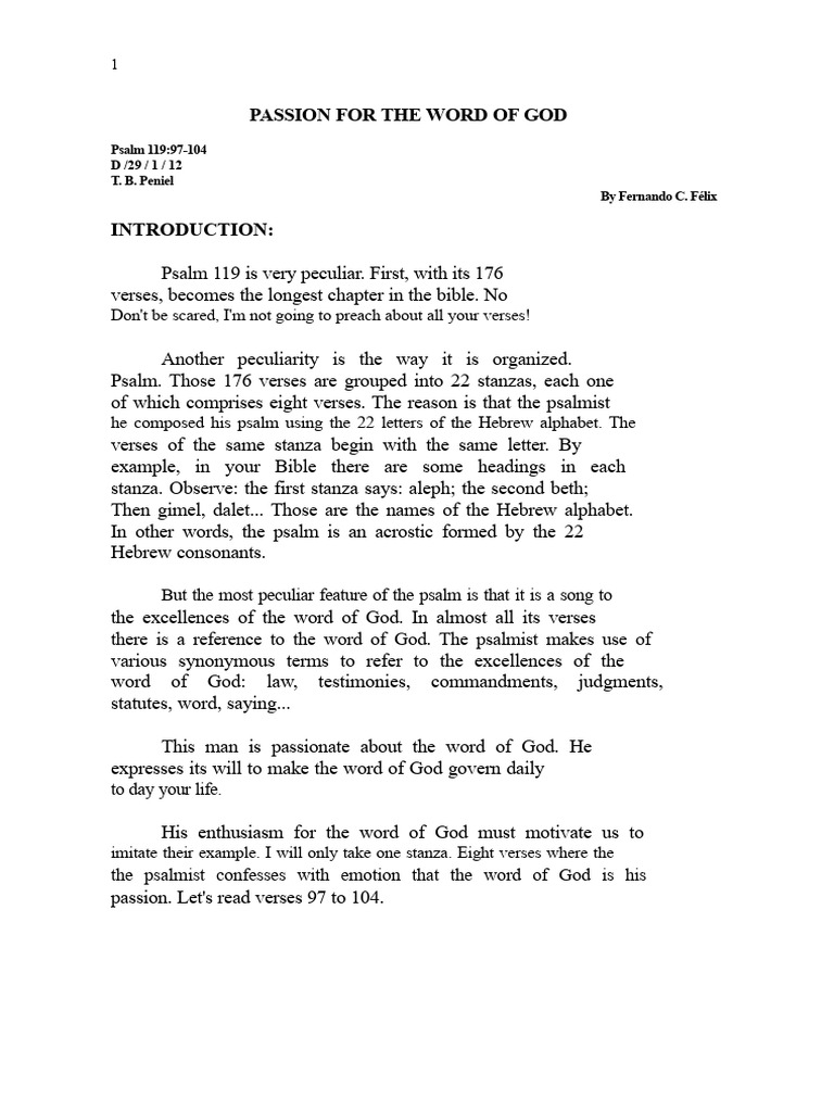 Sermon (Passion For The Word of God) | PDF