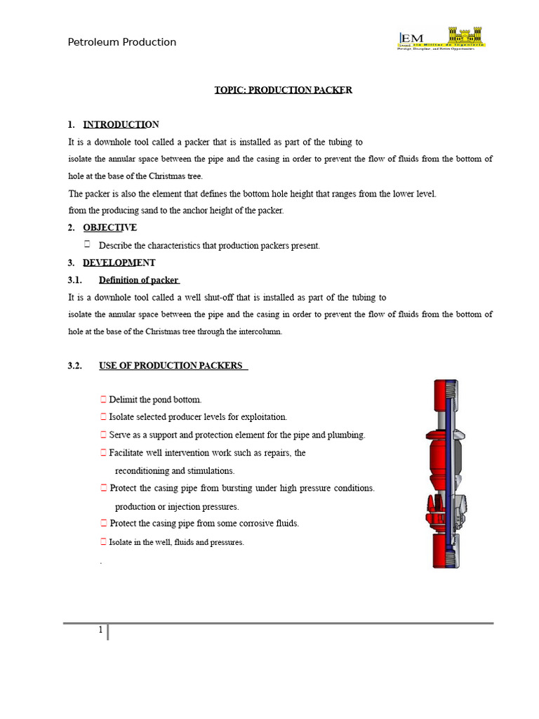 PRODUCTION PACKER Original | PDF | Pipe (Fluid Conveyance) | Casing ...