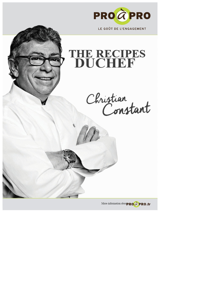 The Chef's Recipes: Christian Constant | PDF | Breads | Vinaigrette