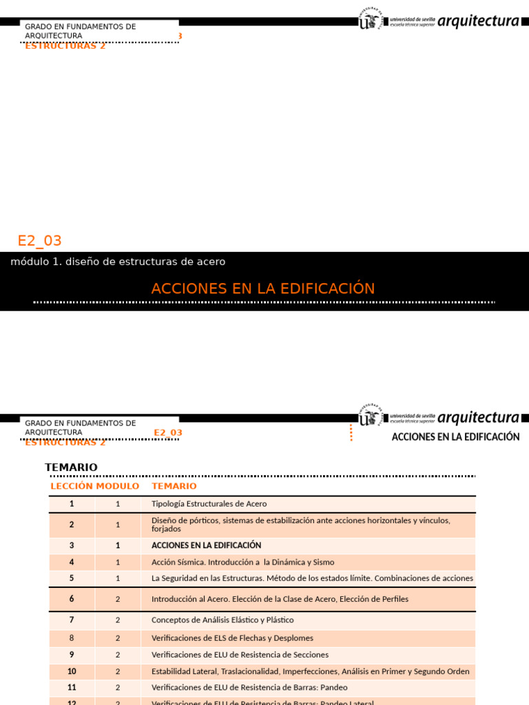 E2 03 Acciones en Edificacion v02 | PDF | Herida | Pandeo