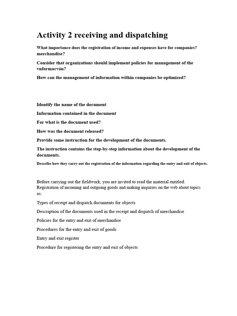 Receiving and Dispatch | PDF | Welding | Construction