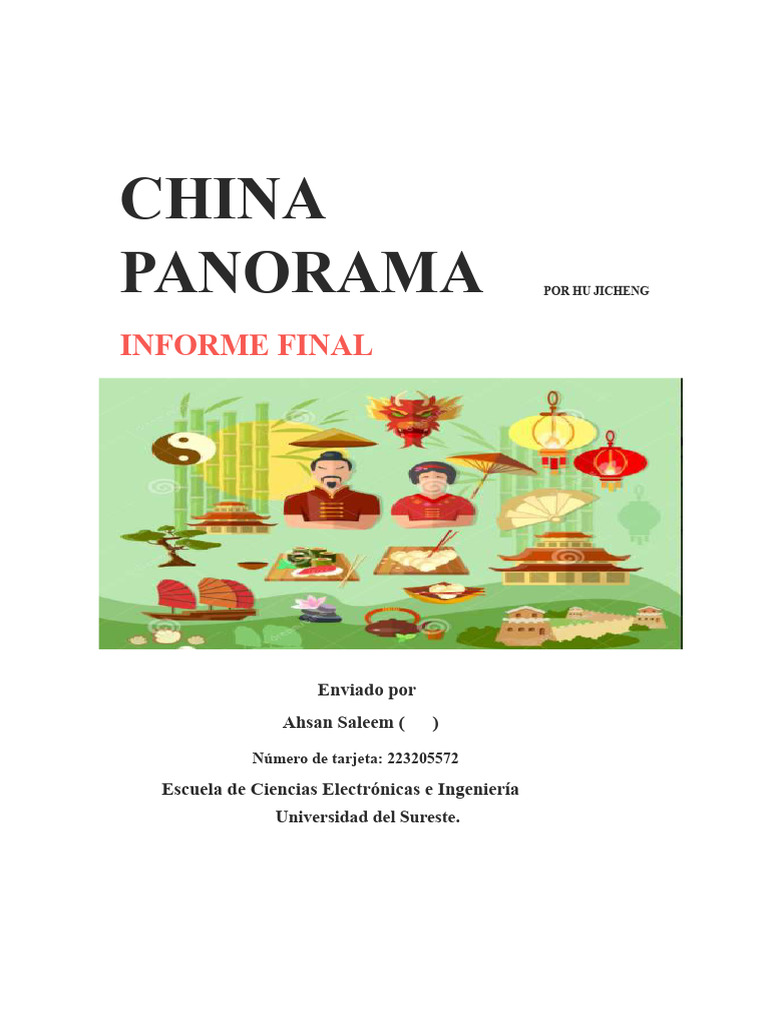 Panorama de China - Informe Final | PDF | China | Política mundial