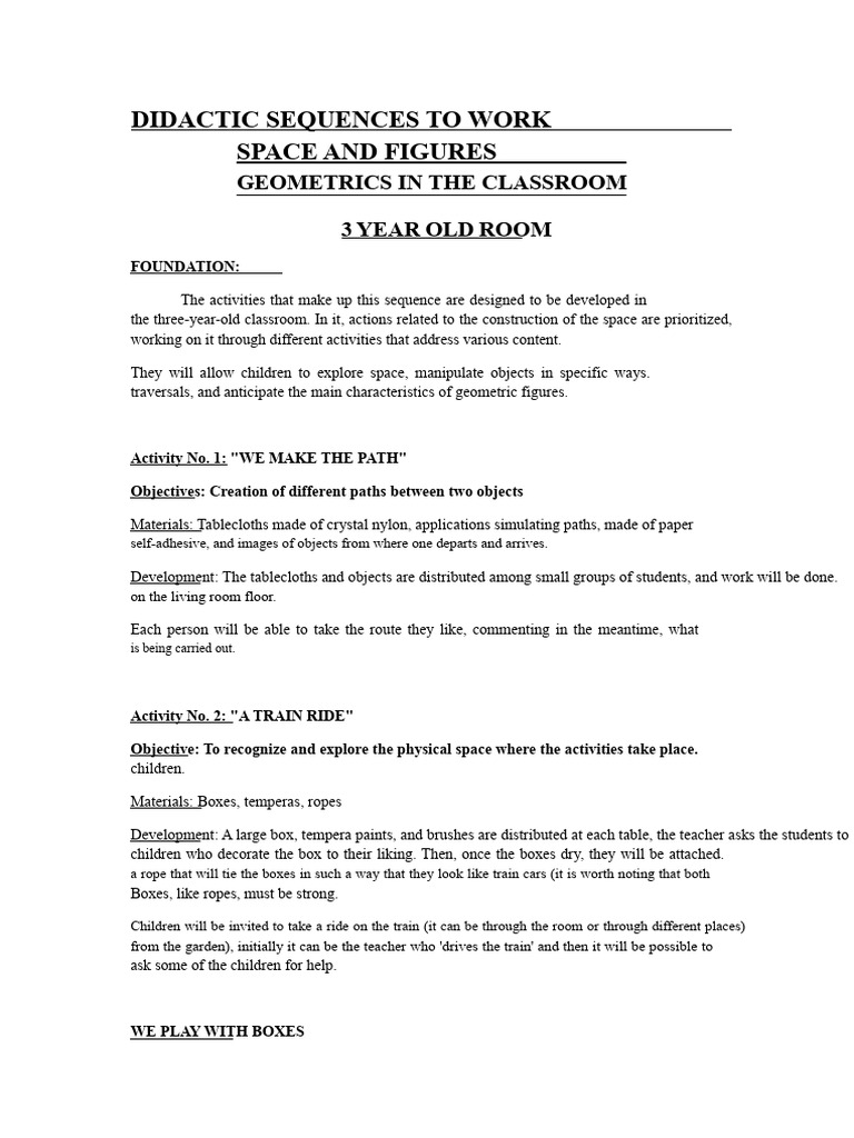 Didactic Sequences For 3, 4, 5 Years | PDF | Shape | Triangle