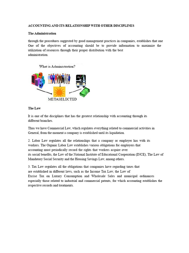 Accounting and Its Relationship With Other Disciplines | PDF | Taxes ...