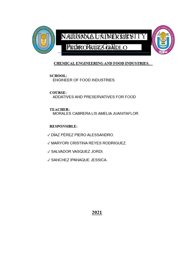 Group 3 - Accreditable Product - Inca Kola - Additives and ...