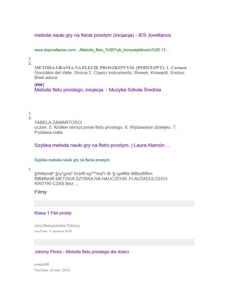 Metoda Gry Na Flet Prosty | PDF