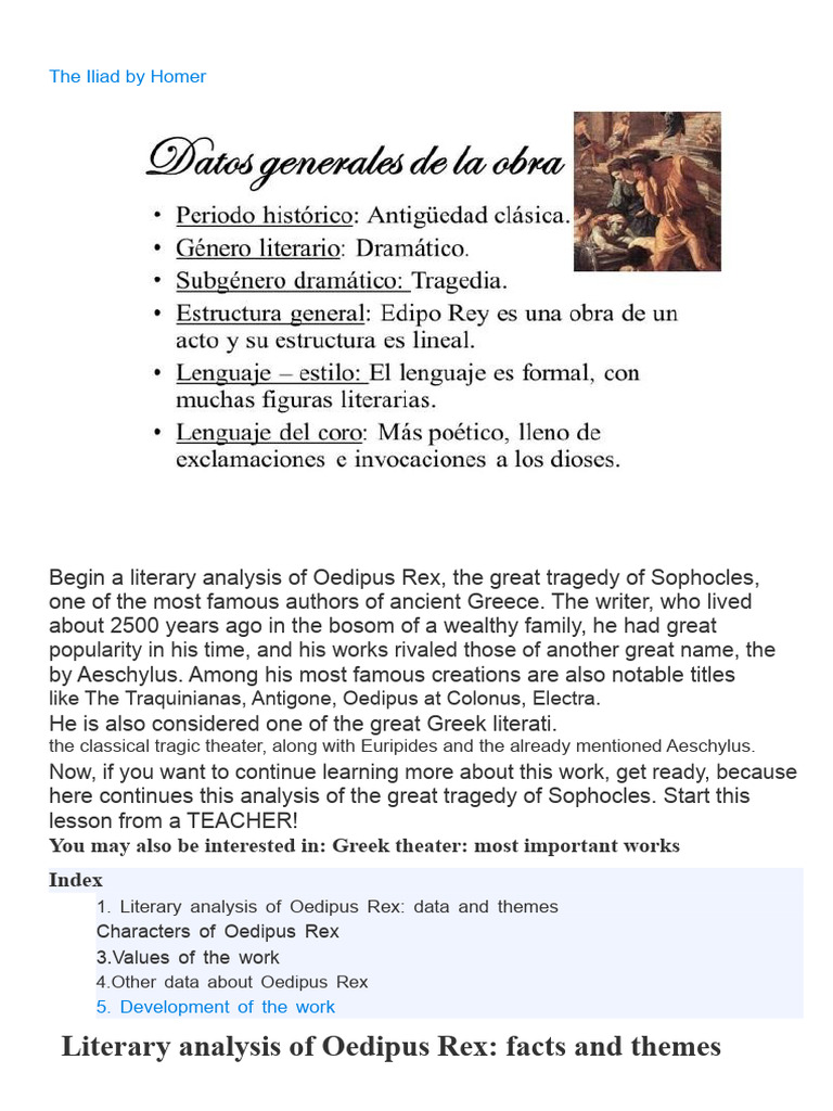 Evaluation Oedipus Rex | PDF | Oedipus | Sophocles