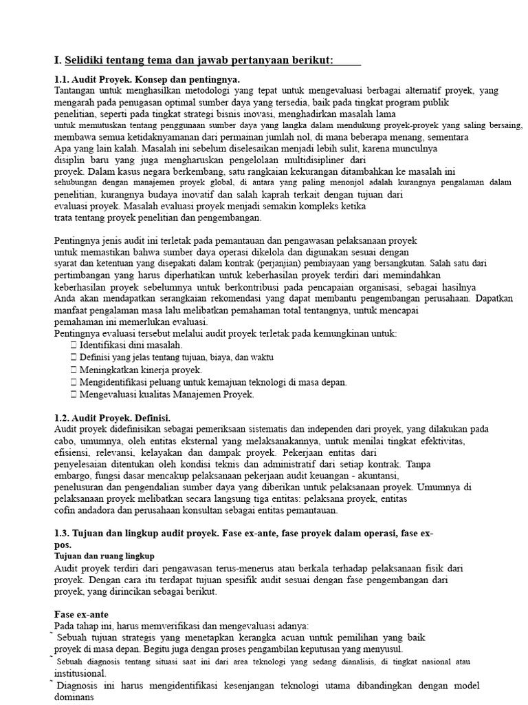 Pentingnya Audit Proyek untuk Evaluasi Efektif | PDF