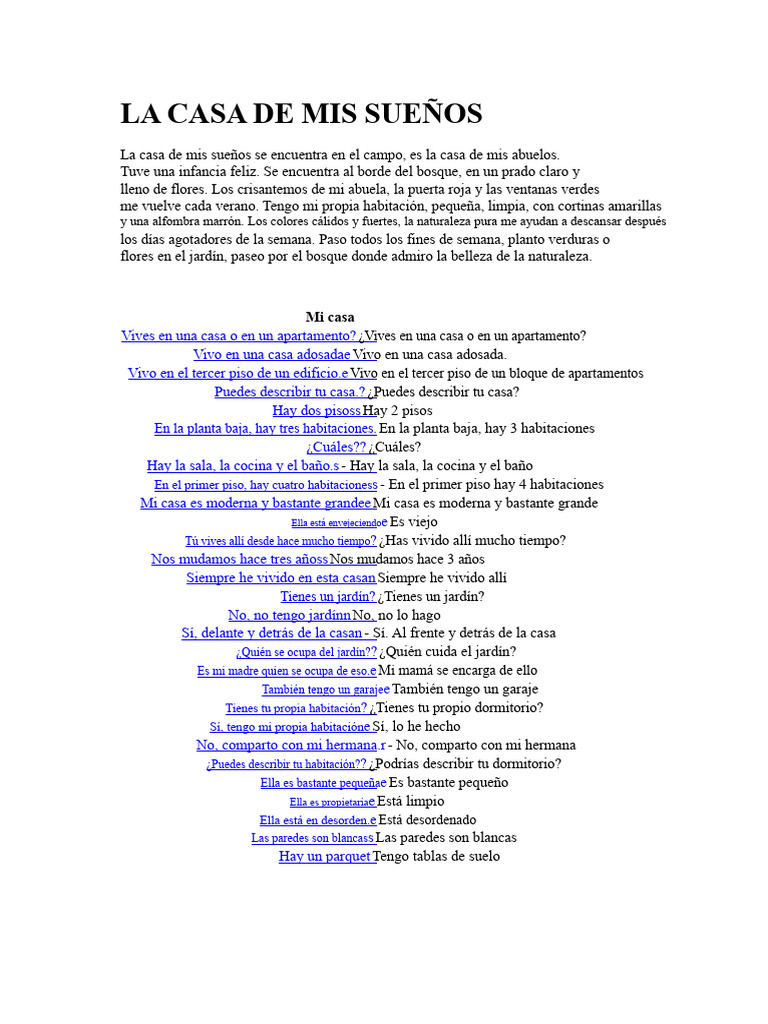 La Casa de Mis Sueños | PDF