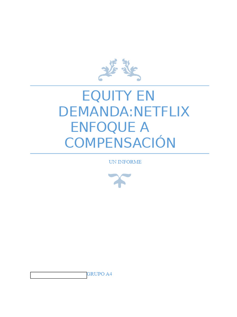 Compensación Innovadora en Netflix | PDF | Compartir (Finanzas) | Netflix