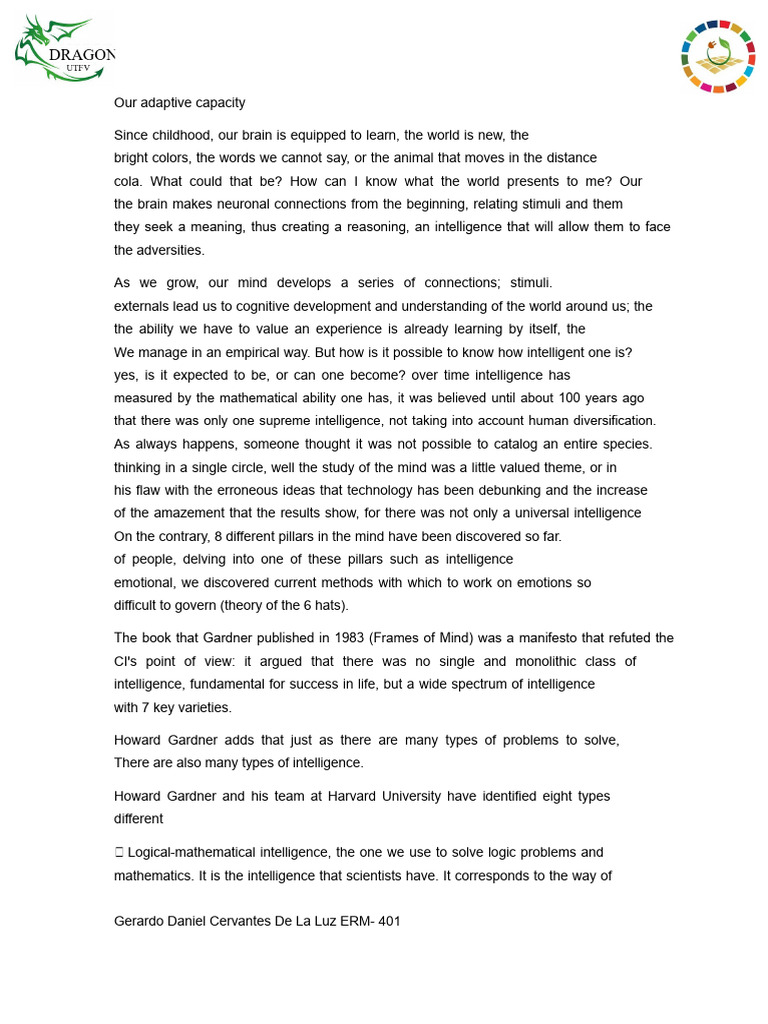 Activity 2 Multiple Intelligences | PDF | Thought | Intelligence