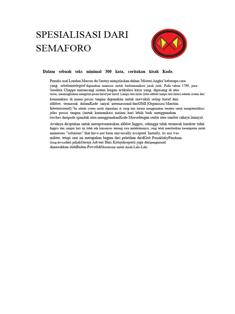 Sejarah dan Penggunaan Kode Semaphore | PDF