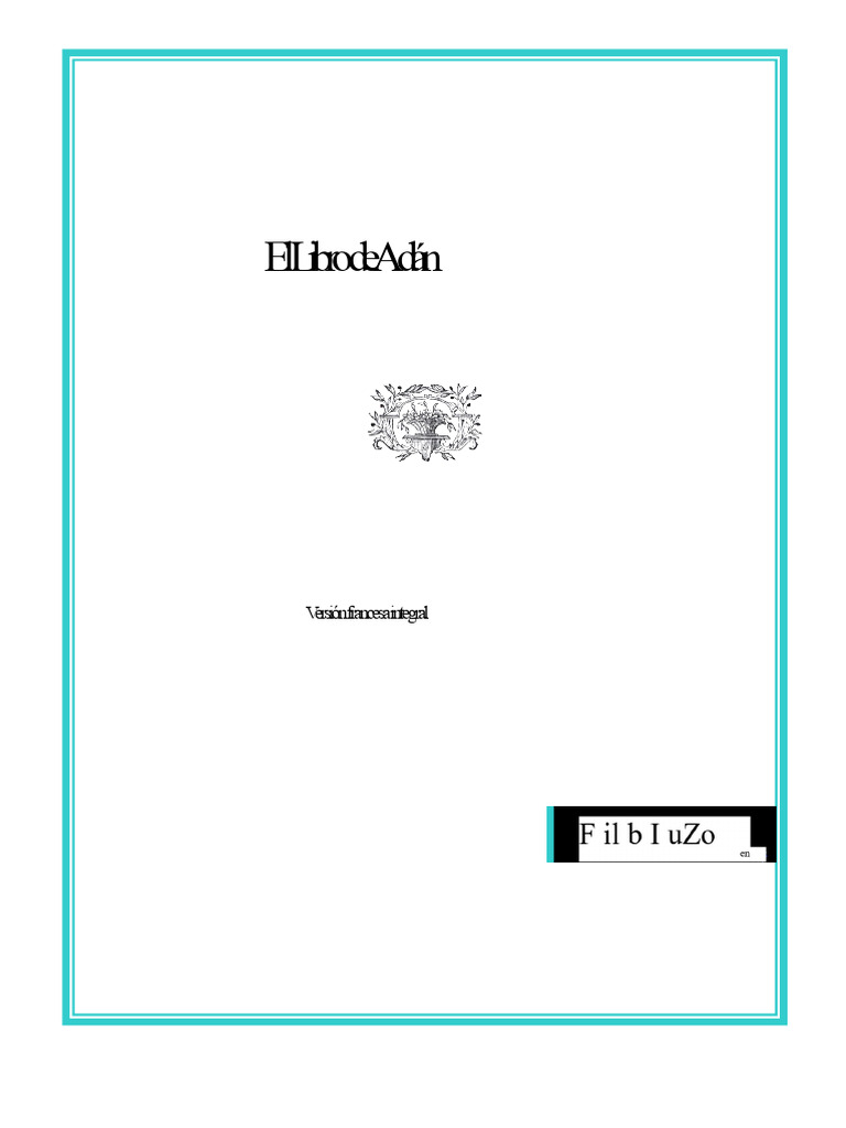 El Libro de Adán: Versión Francesa Integral | PDF | Víspera | Adán